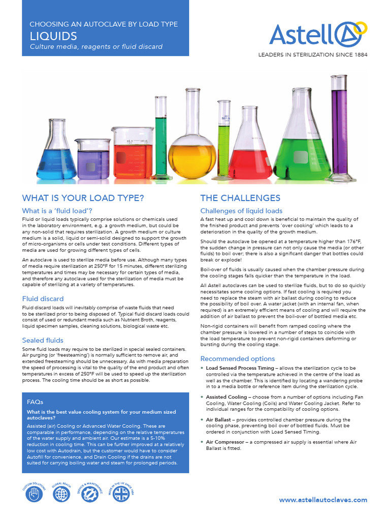 Understanding Fluid Loads in Autoclaves | PDF | Sterilization ...