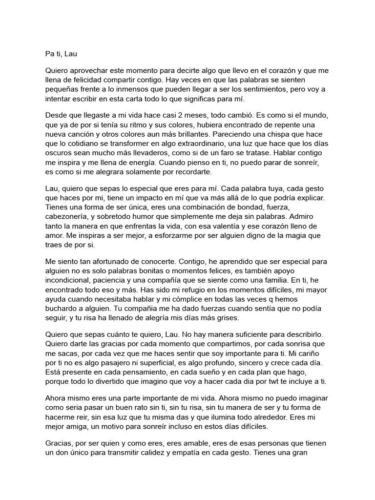 Para Lau, Con Cariño | PDF