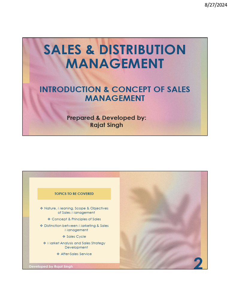 Sales Management Concepts and Strategies | PDF | Sales | Marketing