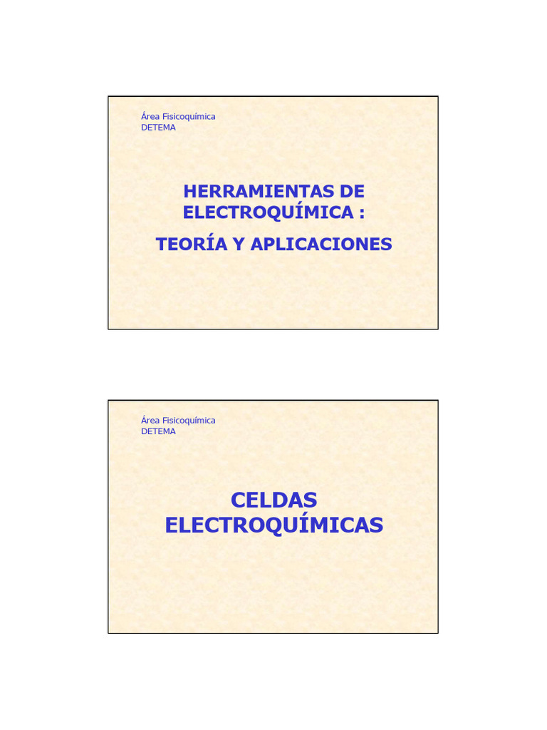 Clase 12-03-24 Tema - Celdas Electroquímicas y Electrodos de Referencia | PDF | Redox | Química