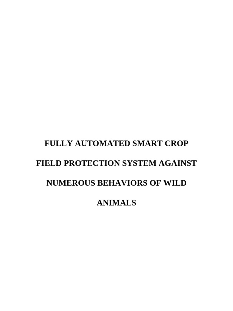 Automated Crop Protection System | PDF | Agriculture | Automation