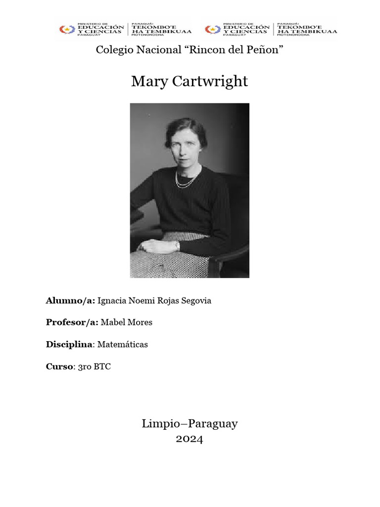 Mary Cartwright y la Teoría del Caos | PDF | Teoría del caos | Sistema ...