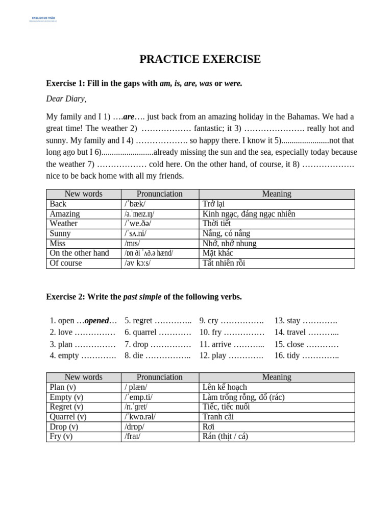 Lesson 5 - Practise | PDF