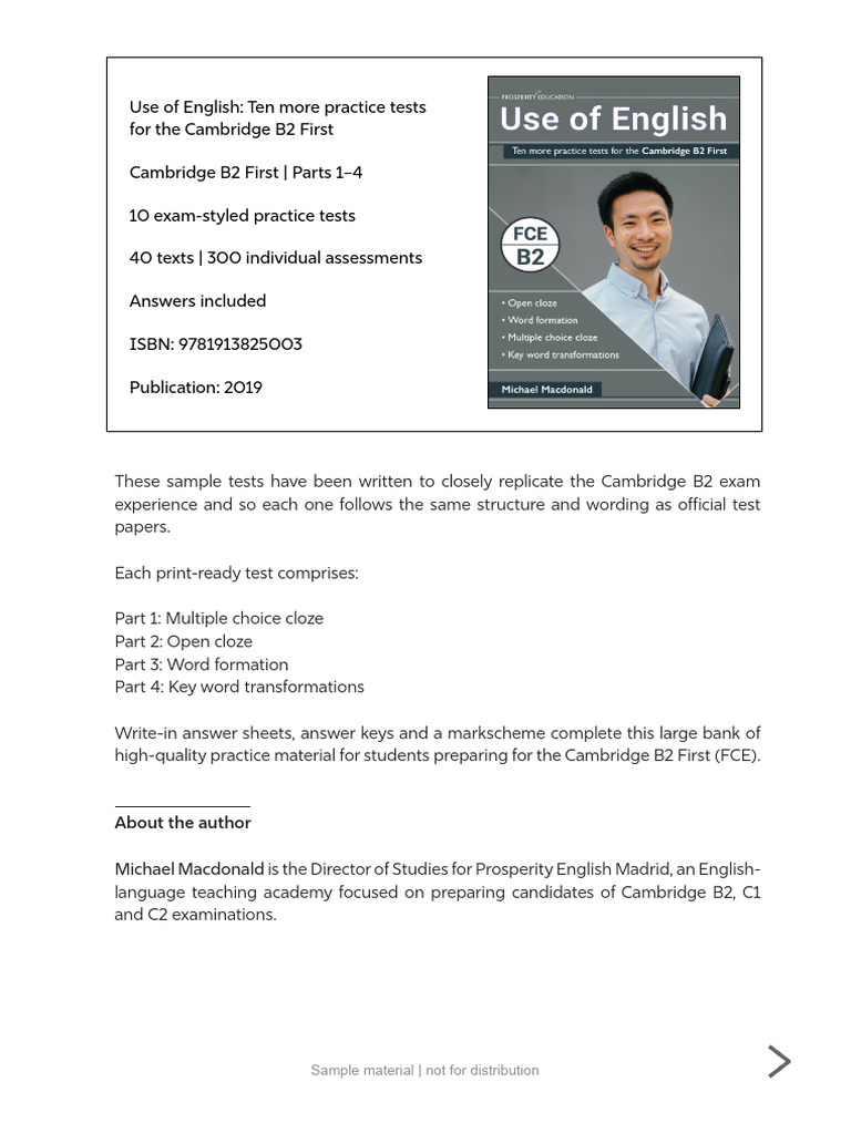 Cambridge B2 First Practice Tests | PDF | Virtual Reality | Multiple Choice