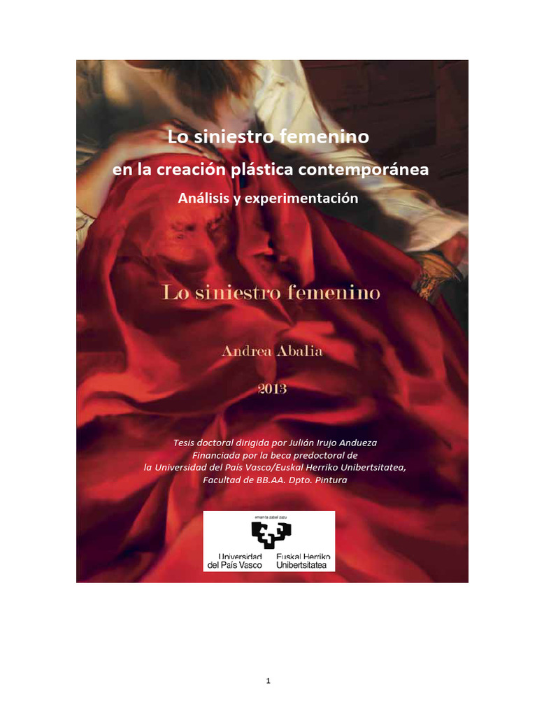Lo Siniestro Femenino. Andrea Abalia | PDF | Imagen | Experiencia