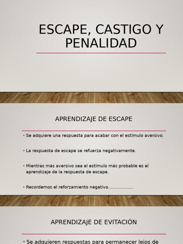 CASTIGO, EVITACIÓN Y PENALIDAD | PDF | Reforzamiento | Ciencia cognitiva