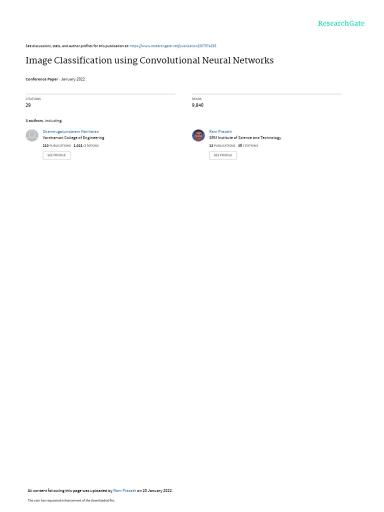 I JP Am Image Classification | PDF | Computer Vision | Deep Learning