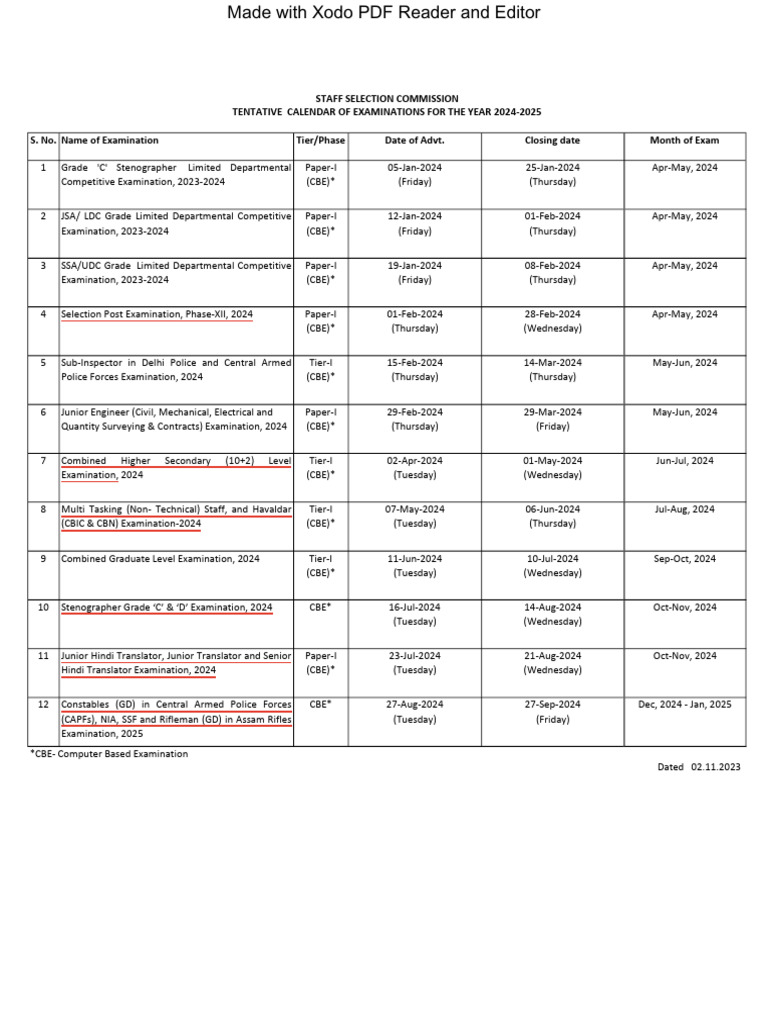 CBE Exam Calendar 2024-25 | PDF | Legal Action | Law Enforcement