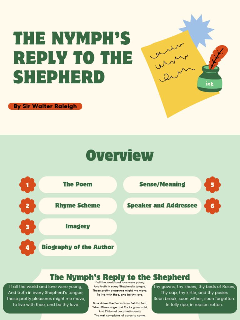 The Nymphs Reply to the Shepherd | PDF | Poetry | Poems