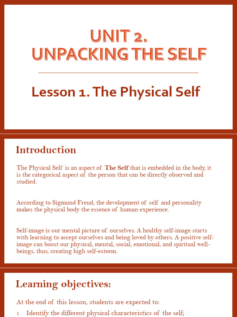 Understanding the Physical Self and Body Image | PDF | Self Esteem ...