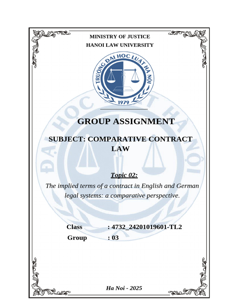 Comparative Contract Law: Implied Terms | PDF