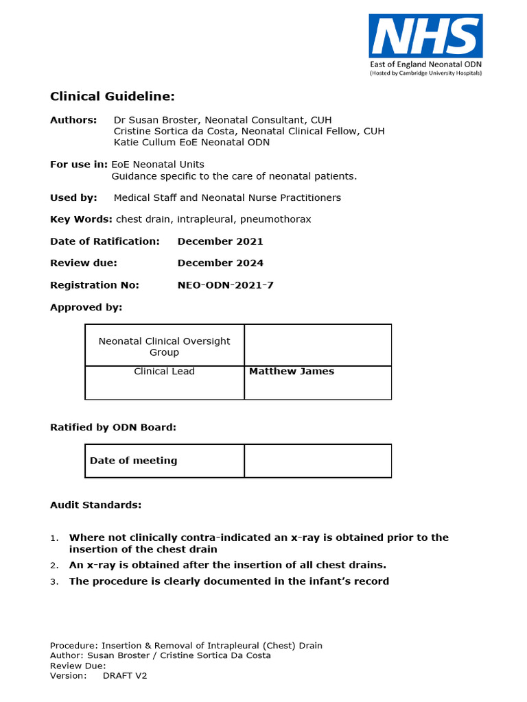 Chest-drain-draft-guideline-revision | PDF | Thorax | Thorax (Human ...
