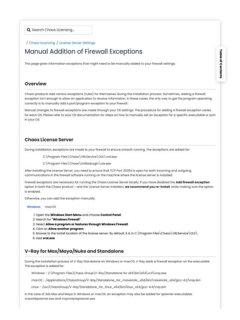 Chaos Firewall Exception Guide | PDF | Microsoft Windows | Firewall ...