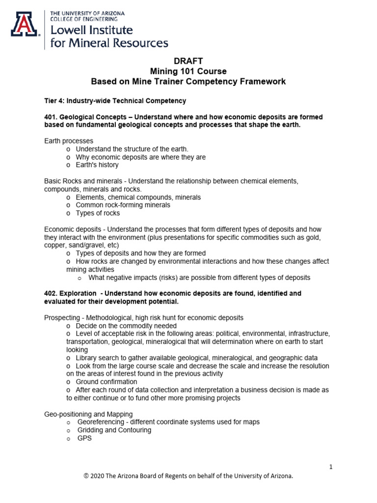 Mining 101: Geological and Economic Concepts | PDF | Mining | Coal
