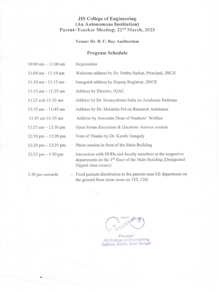 Programme Schedule | PDF