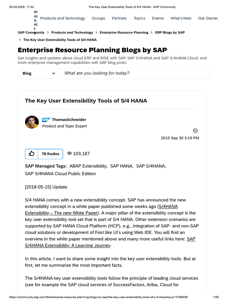 The Key User Extensibility Tools of S - 4 HANA | PDF | Databases | Software Engineering