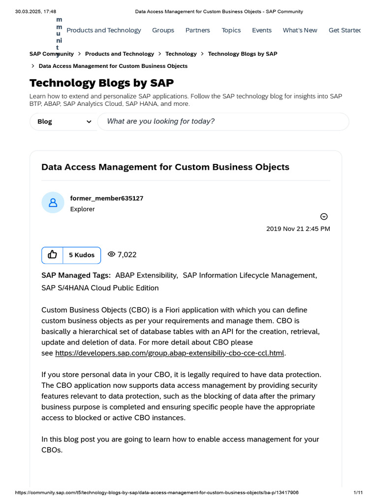 CBO Data Access Management in SAP | PDF | Computing | Information ...