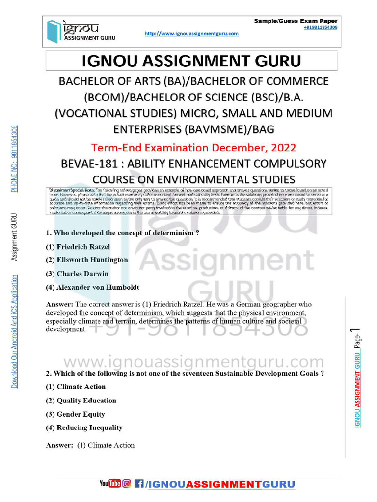BEVAE-181-EM-DEC-2022-TEE-IGNOUAssignmentGuru_GURUji-pglw4t | PDF