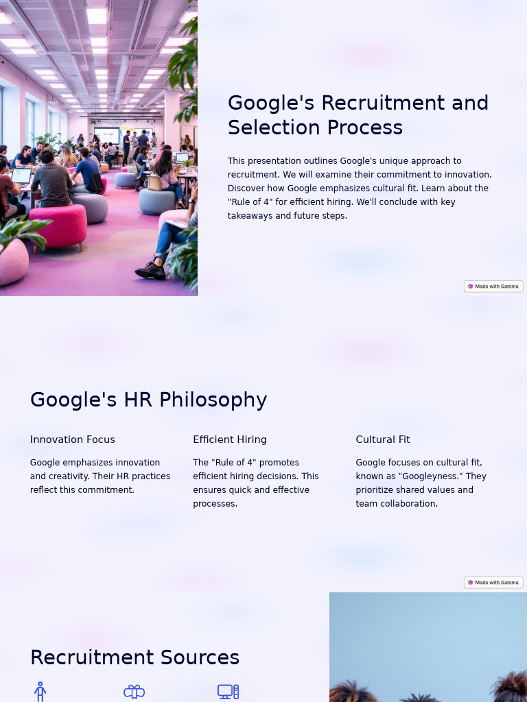Googles Recruitment and Selection Process | PDF | Recruitment | Business