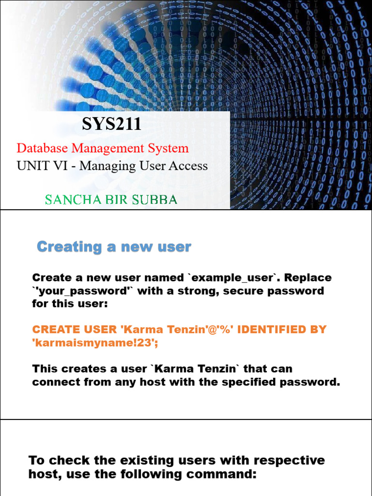 Unit - VI Managing User Access_1ee17f9592a167736b2987f61e4d65ab | PDF | User (Computing) | Password