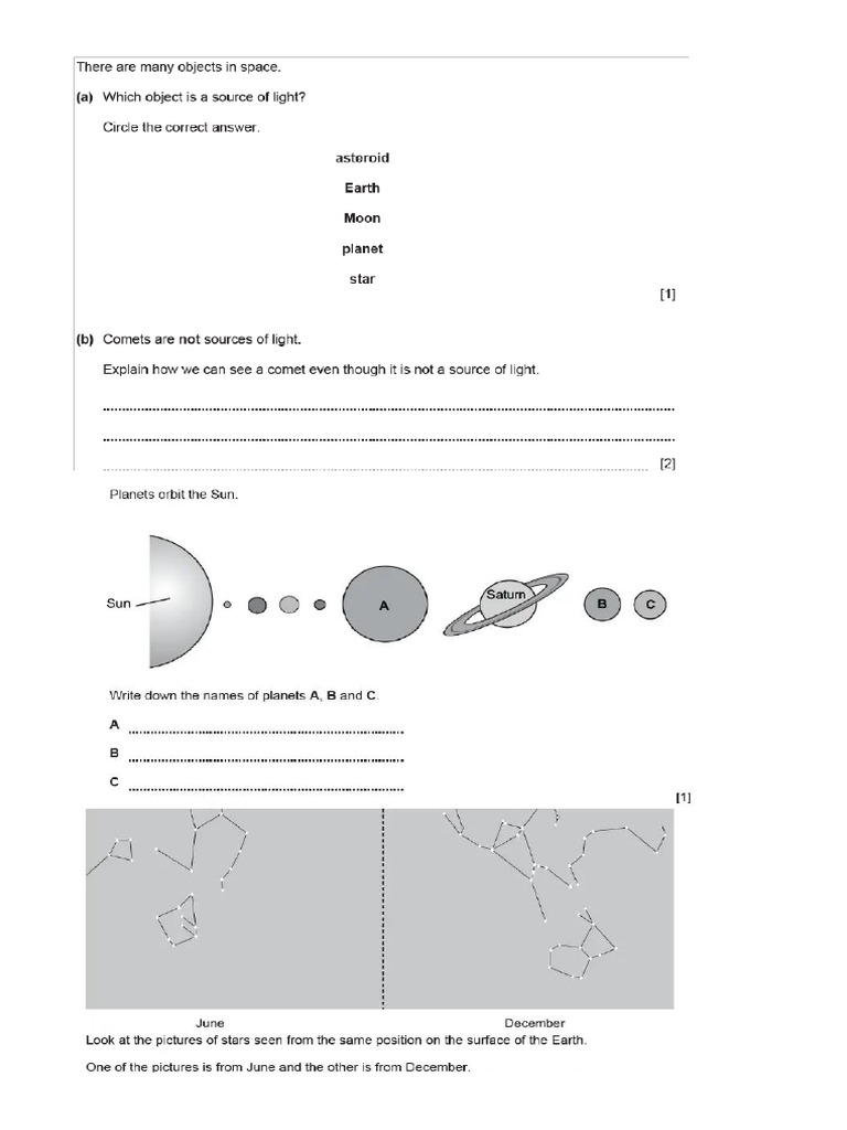 Cambridge - Primary 5 - Solar System | PDF