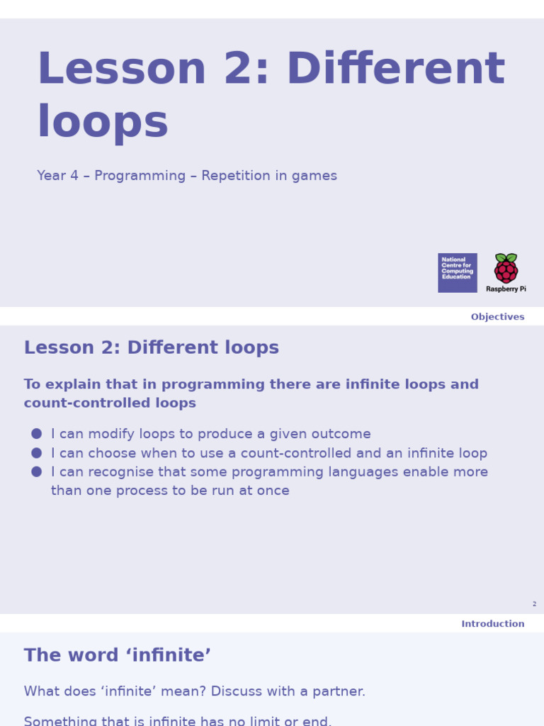 L2 Slides - Repetition in Games - Y4 | PDF | Computer Programming | Computing