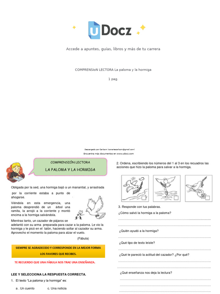 Comprension Lectora 107736 Downloadable 8566374 | PDF