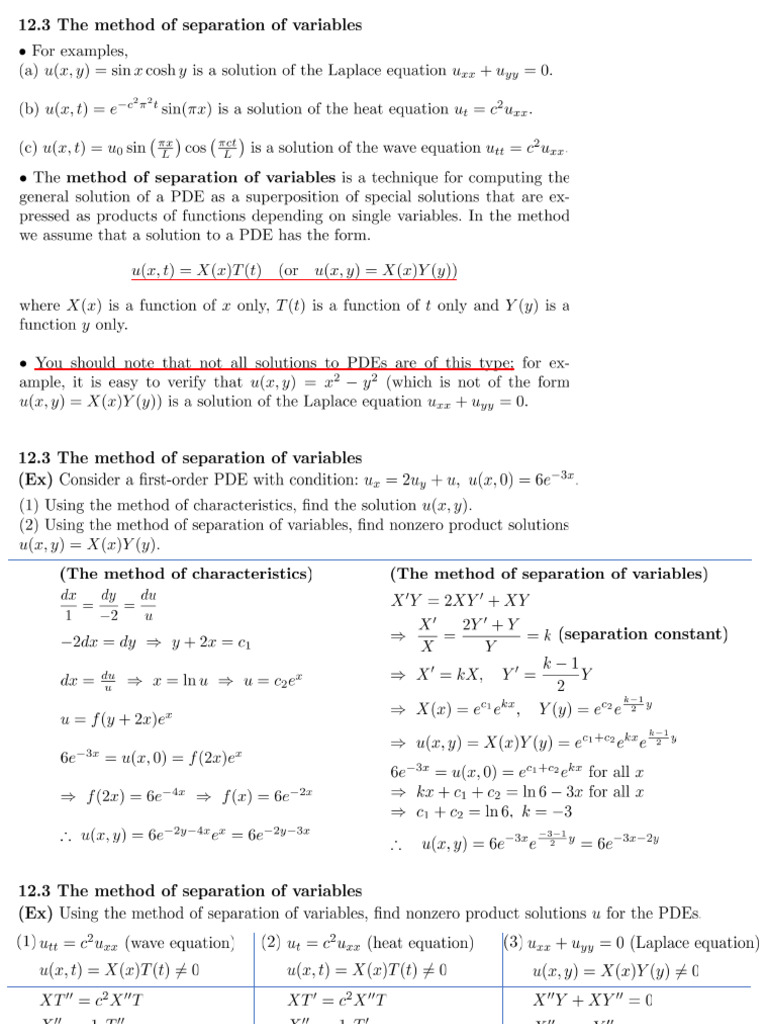 5-AEM2(12.3,5,6-Separation Variables,11-6-Orthogonality) | PDF