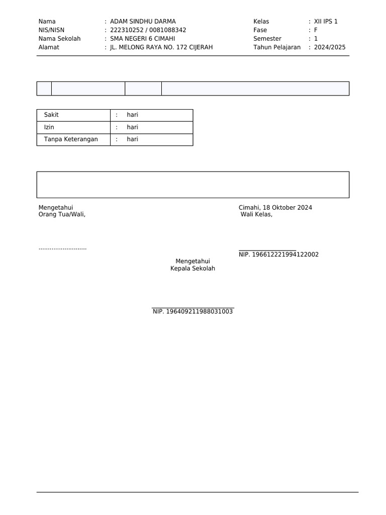 Nilai_ADAM SINDHU DARMA (1) | PDF
