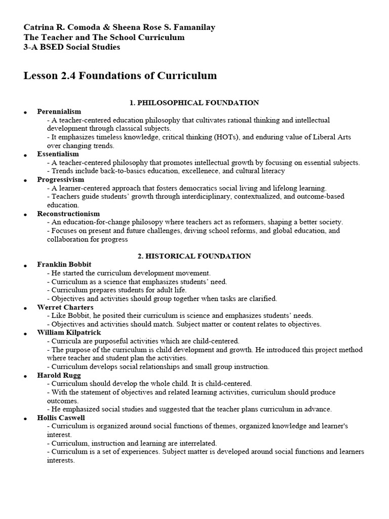 Mid EDUC 108 Foundations of Curriculum | PDF | Learning | Curriculum
