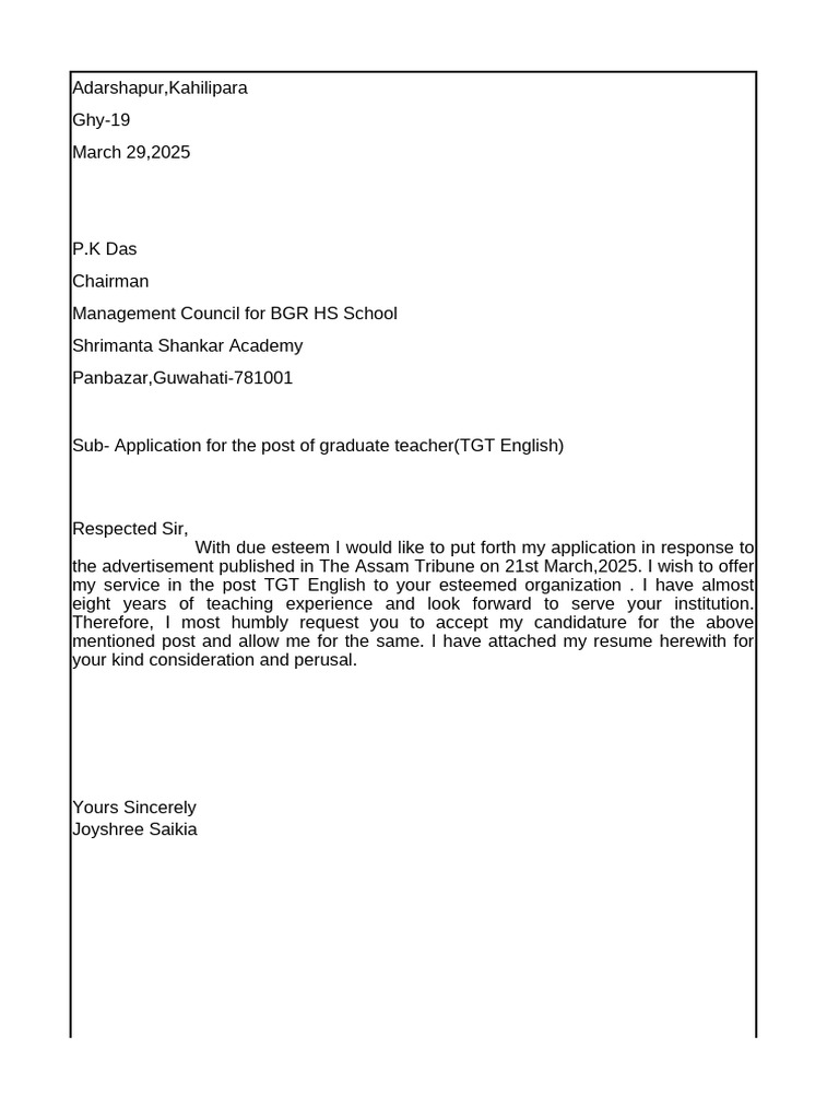 Job Apllication | PDF