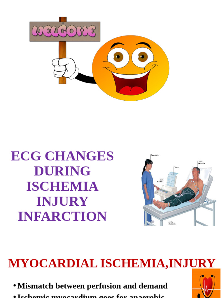 Ecg Changes During Ischemia | PDF | Electrocardiography | Myocardial ...