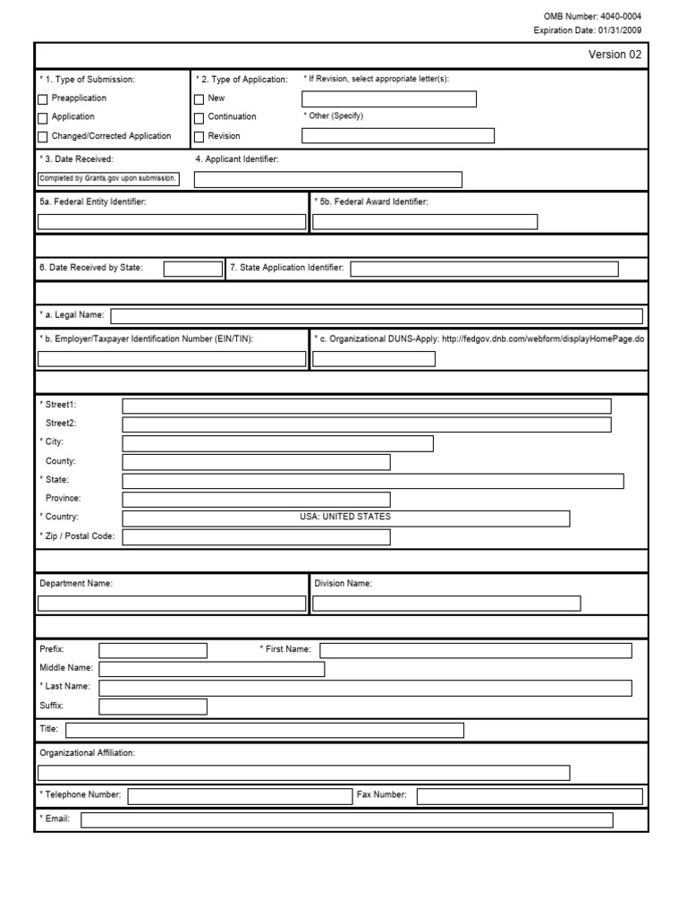 SF-424 Application for Federal Assistance | PDF