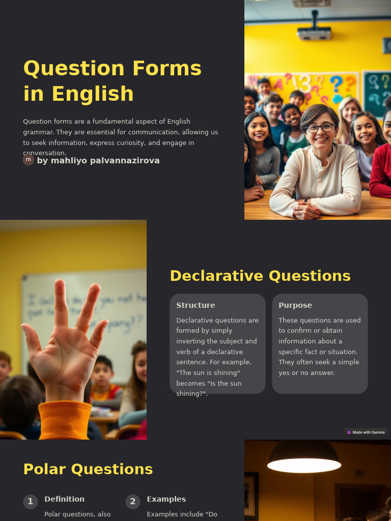English Question Forms Explained | PDF | Question | Verb