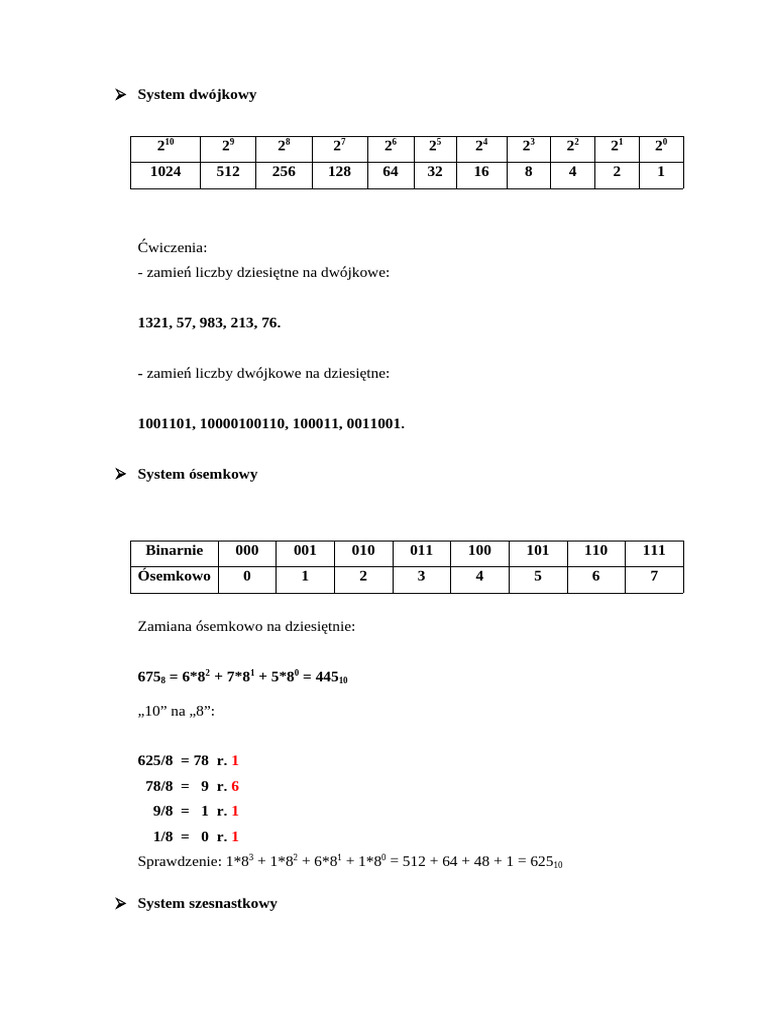Systemy-liczbowe | PDF