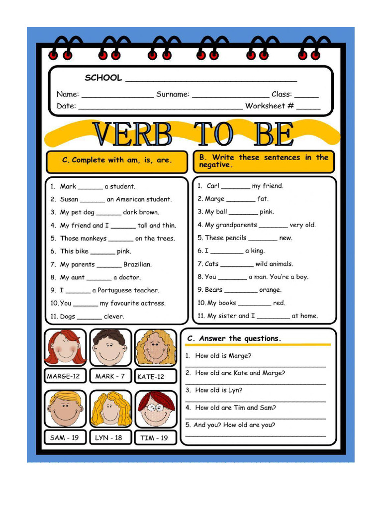 Worksheet Verb To Be | PDF
