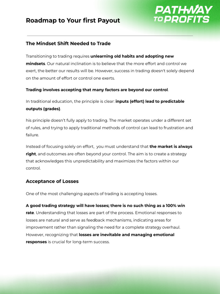 Road Map To Your Payout Pathway To Profit Phase1 EP2 | PDF | Day ...