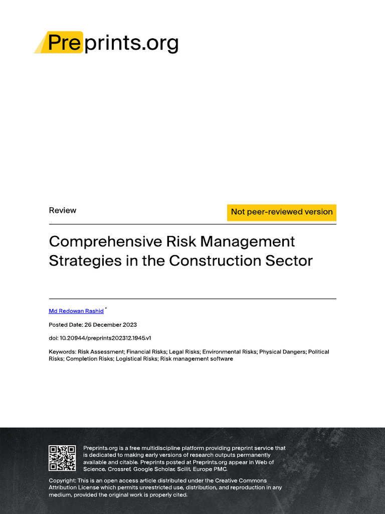 Comprehensive Risk Management Strategies in The Co | PDF | Risk ...
