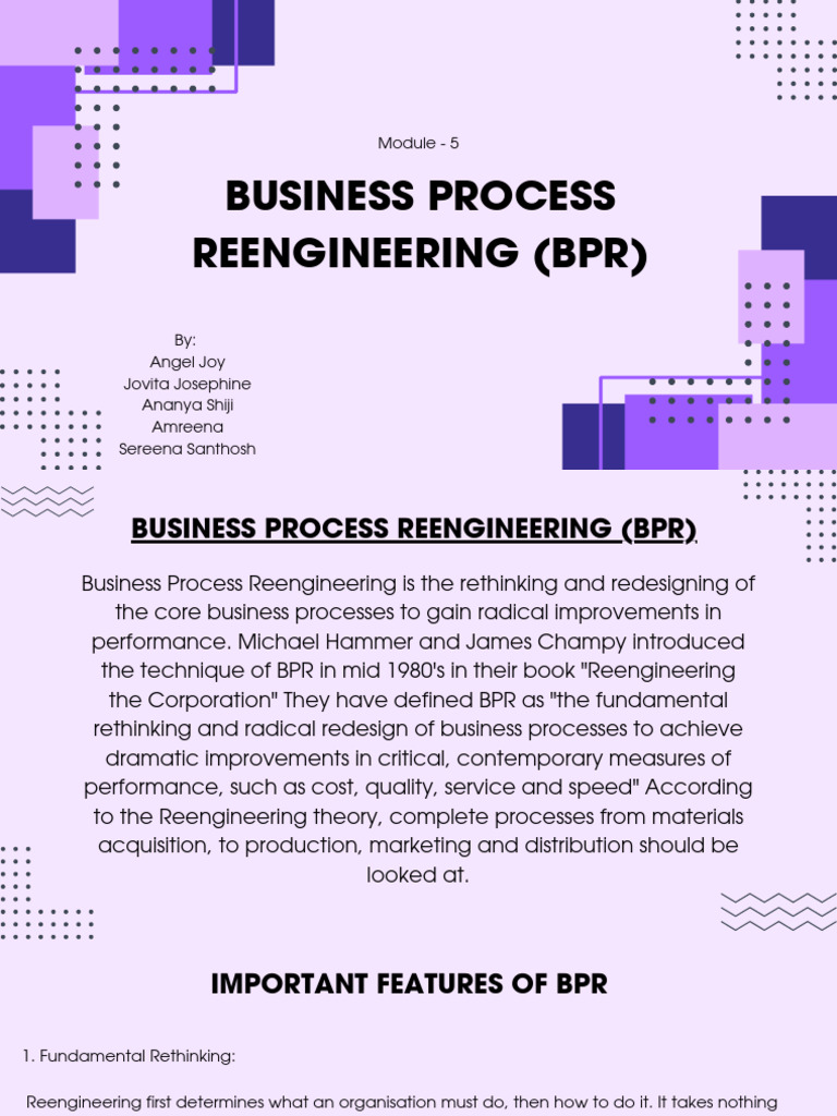 Business Process Reengineering | PDF | Economies | Business Economics
