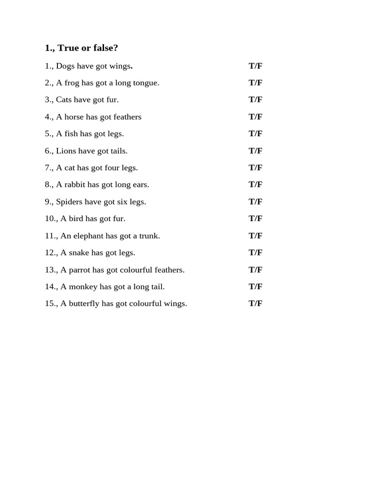 True or False | PDF