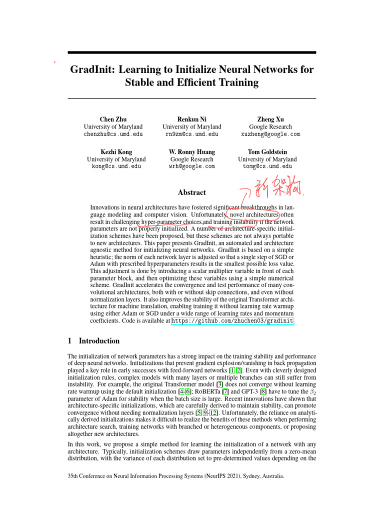 Learning To Initialize Neural Networks For | PDF | Applied Mathematics | Algorithms