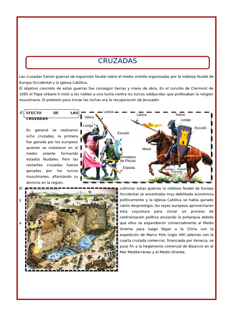 Efectos y Consecuencias de las Cruzadas | PDF | Cruzadas | imperio ...