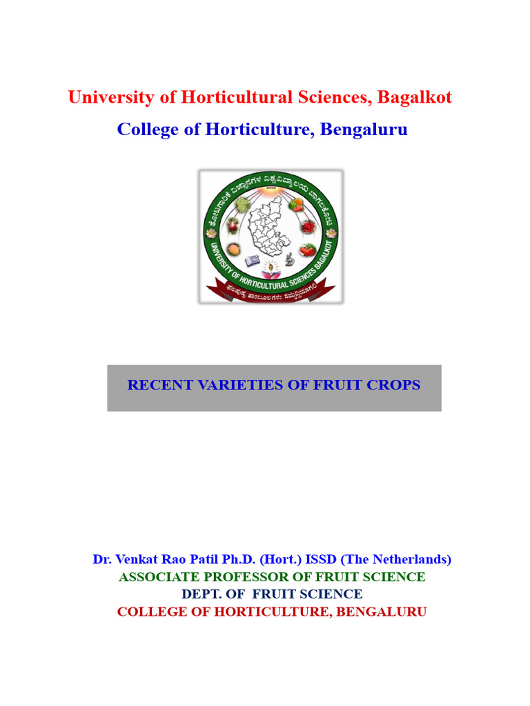 New Varieties of Fruit Crops | PDF | Orange (Fruit) | Grape