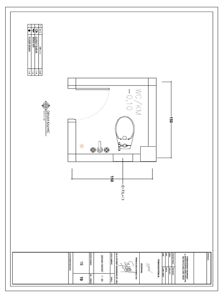 Ded Toko Sangkurwira - Denah KM-WC | PDF