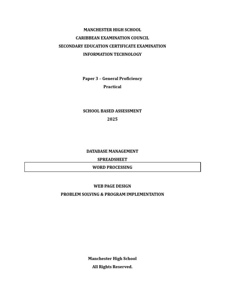 SBA 2025 - Part 3 of 5 - Word Processing | PDF | Databases | Insurance