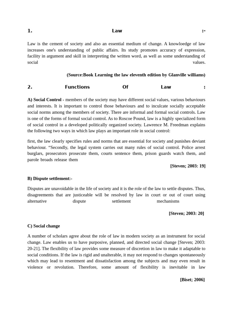 Functions and Types of Law Explained | PDF | Element (Criminal Law ...