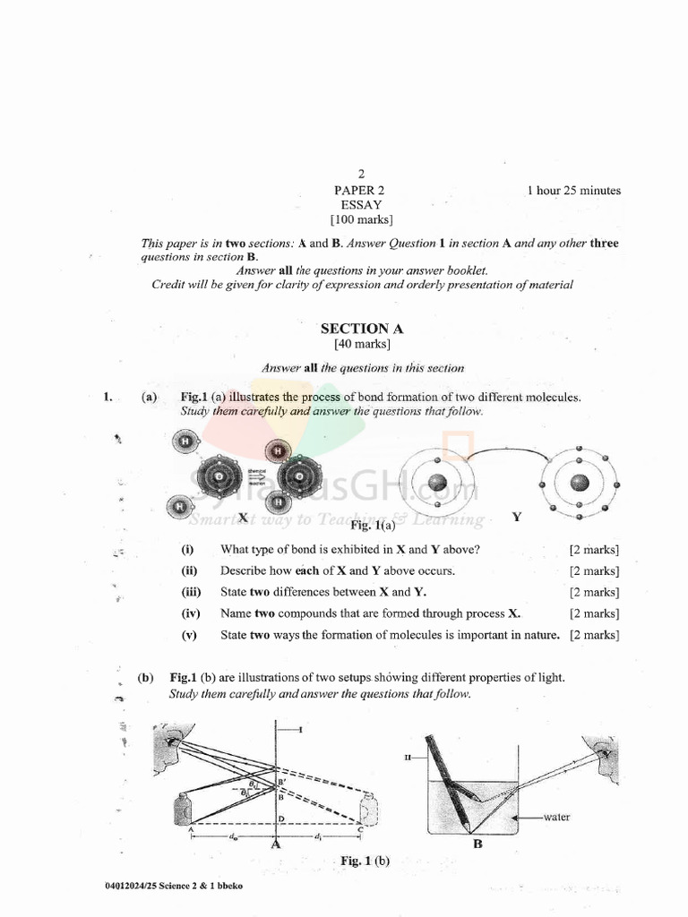 2025 Feb Mock - Science 2 | PDF | Soap | Chemistry