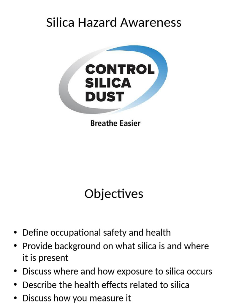 Silica Exposure and Health Risks Guide | PDF | Silicon Dioxide | Silicon