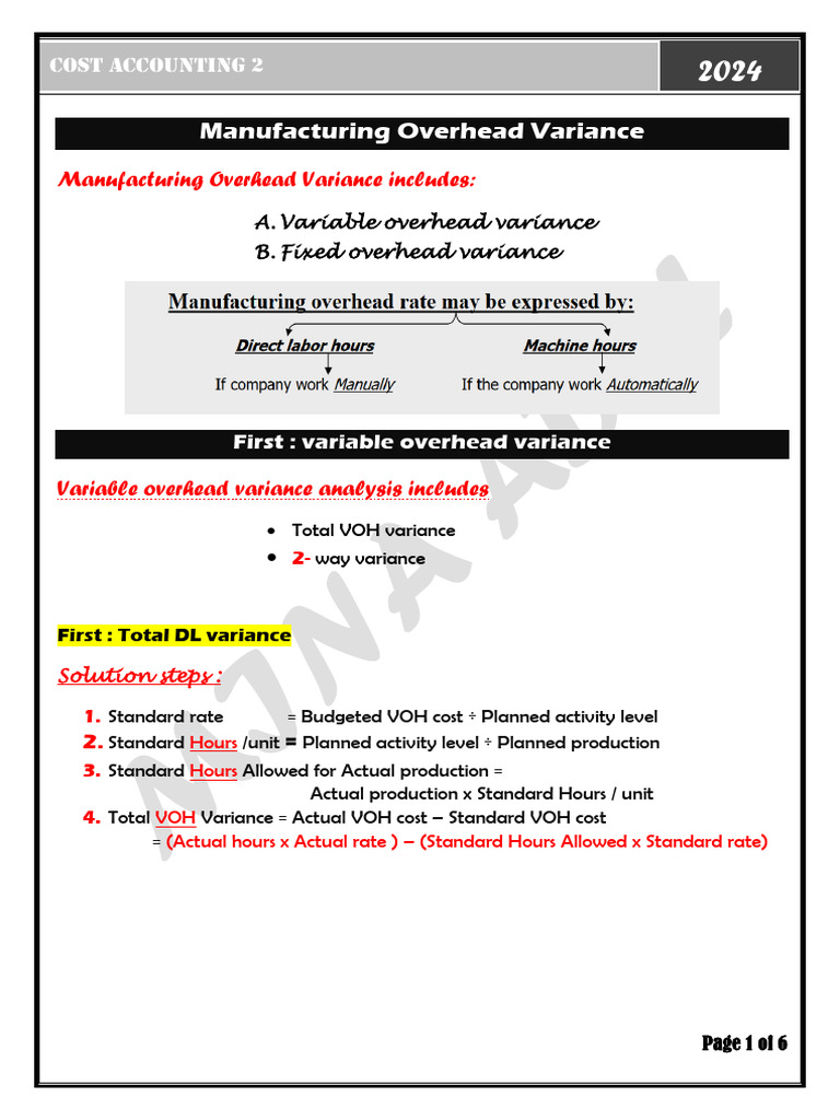 Part 2 A.M Cost Acc 4th 2024 Acc Dep. | PDF | Cost Accounting | Variance