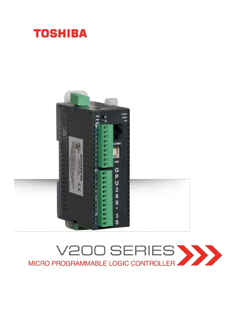 TOSHIBA PLC V200 Brochure | PDF | Programmable Logic Controller | Central Processing Unit